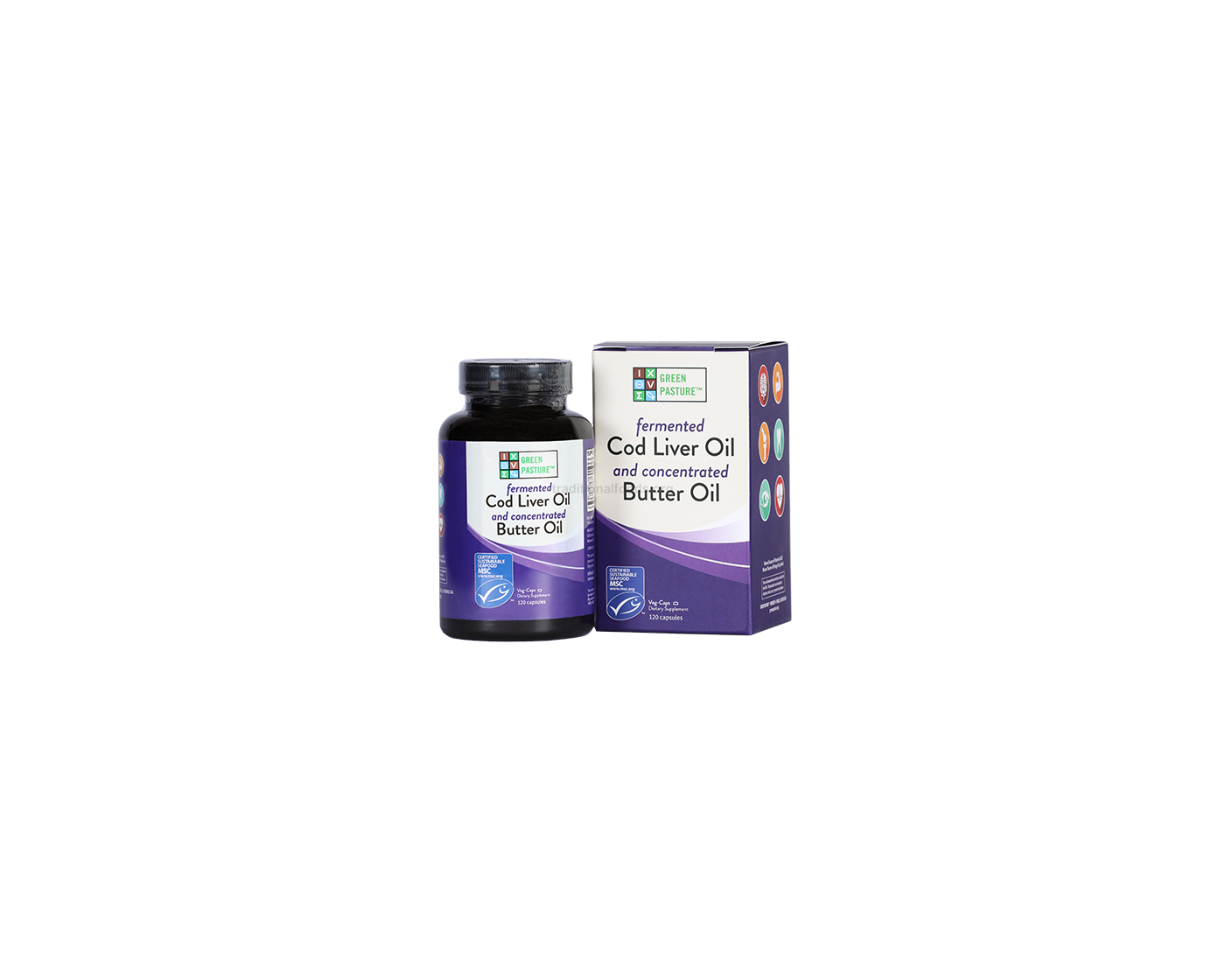 Green Pasture Cod Liver Oil/Butter Oil Blend - Capsules